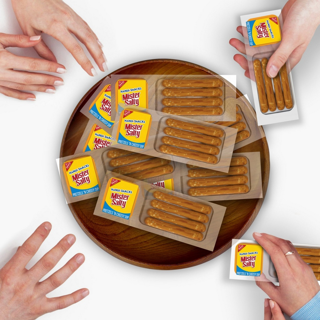 Handi-Snacks Mister Salty Pretzels 'N Cheesy Dip Snack Packs, 10 Snack